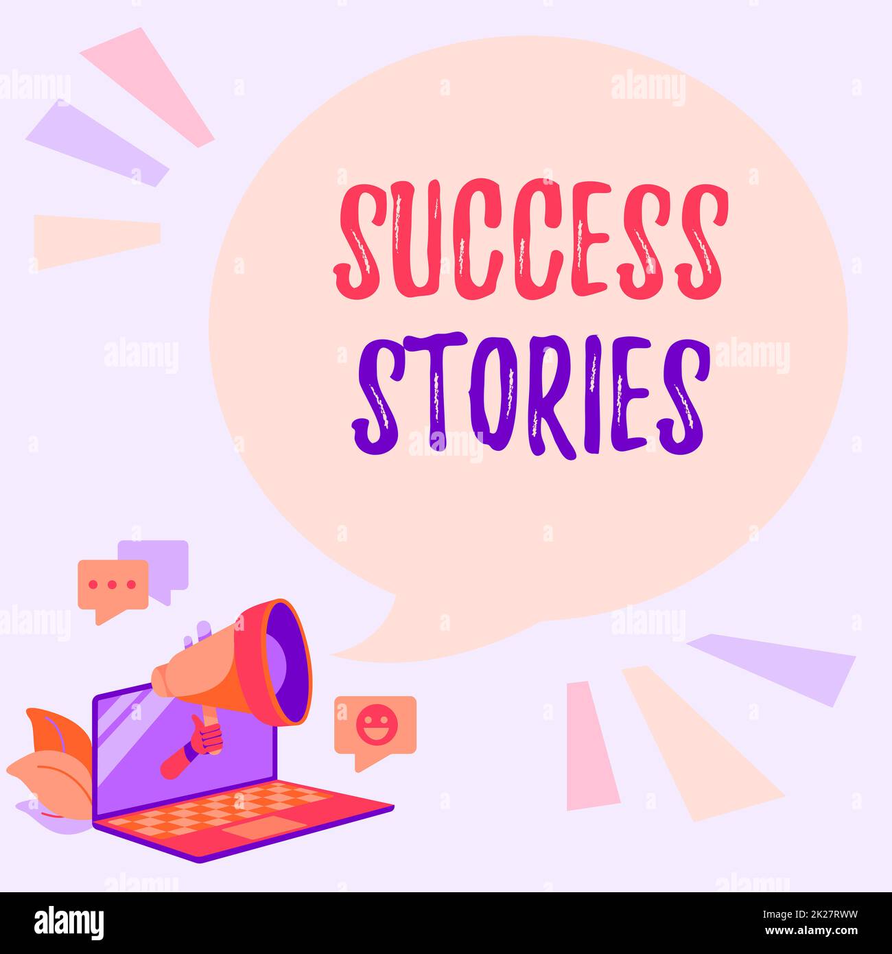 Conceptual display Success Stories. Conceptual photo story of something ...