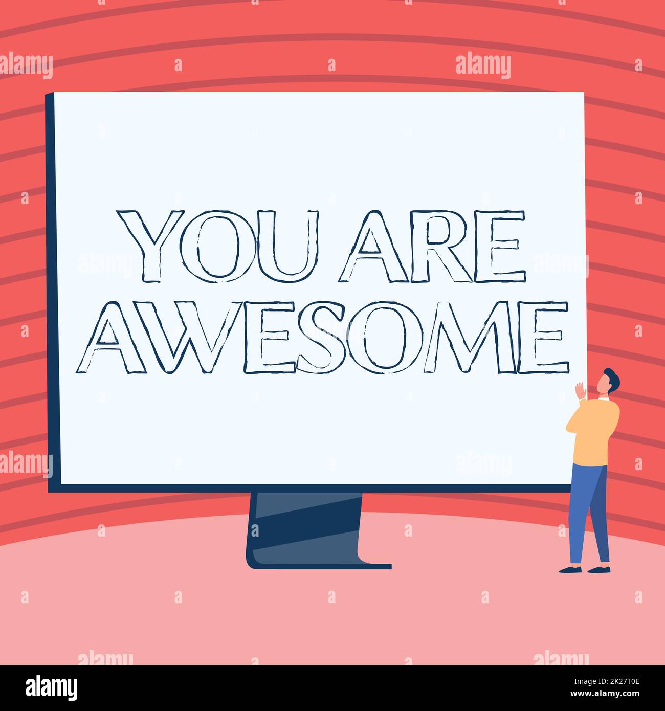 Inspiration showing sign You Are Awesome. Business idea Motivation ...