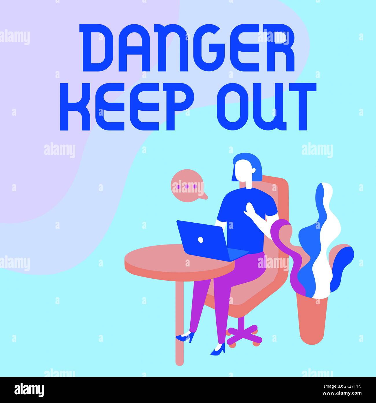 Handwriting Text Danger Keep Out Business Approach Warning Restriction Forbidden Keep Away