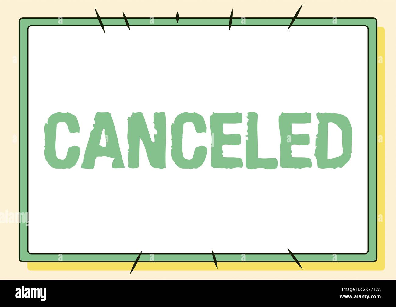 Text showing inspiration Canceled. Business concept to decide not to ...