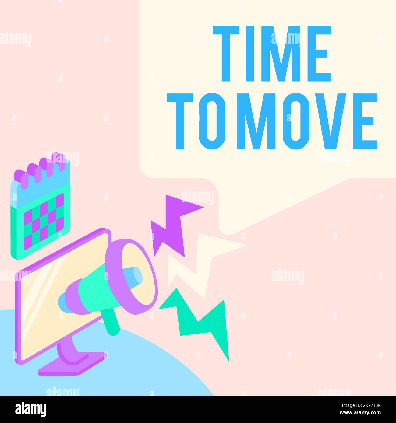 Conceptual display Time To Move. Business showcase change in the same ...