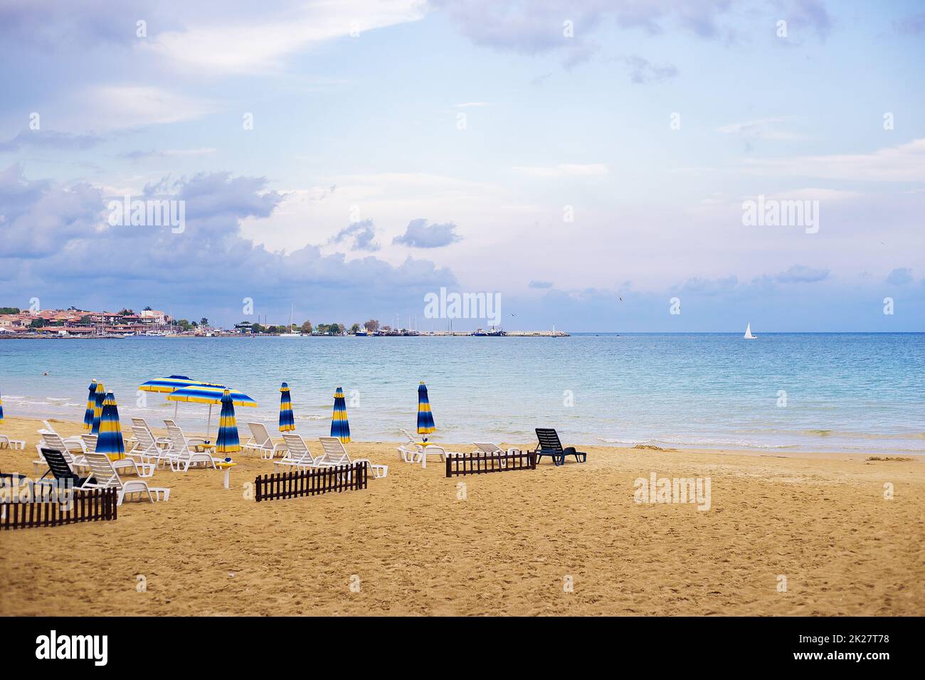 Beautiful sandy summer beaches of Bulgaria - Nessebar Stock Photo - Alamy