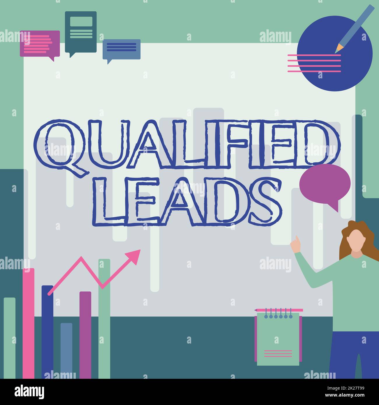 Conceptual caption Qualified Leads. Business concept lead judged likely ...