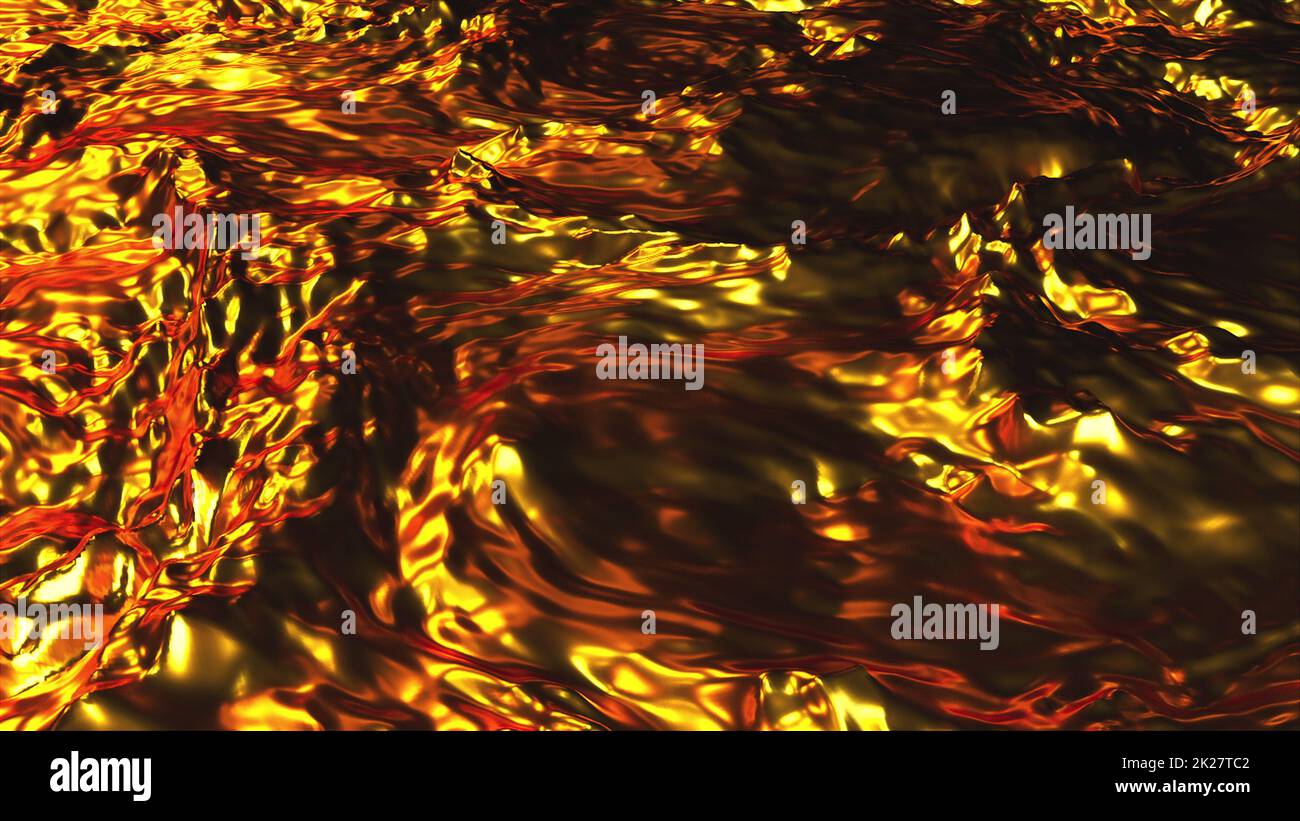 Golden waves with highlights Stock Photo - Alamy