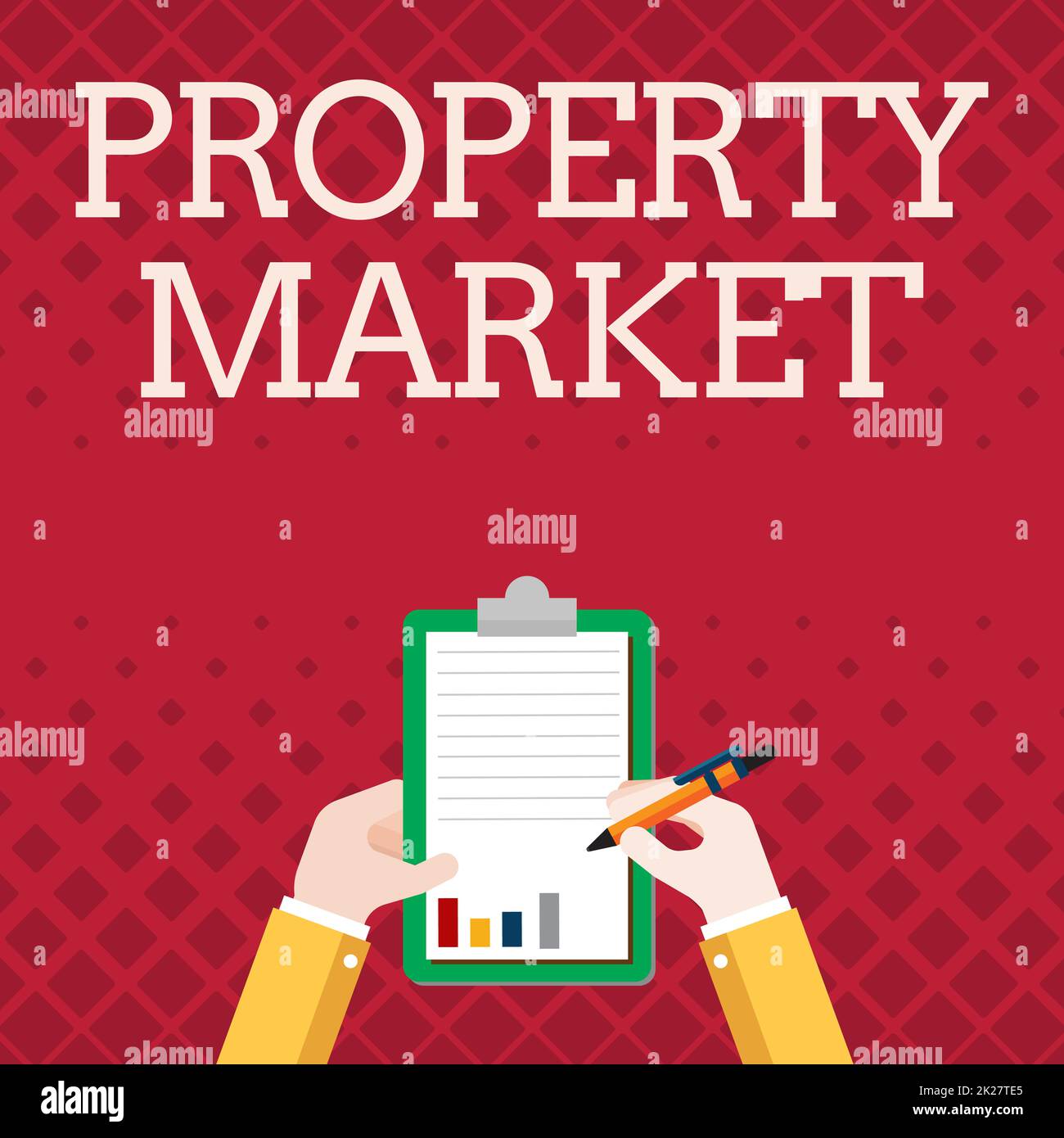 Text sign showing Property Market. Concept meaning the buying and ...