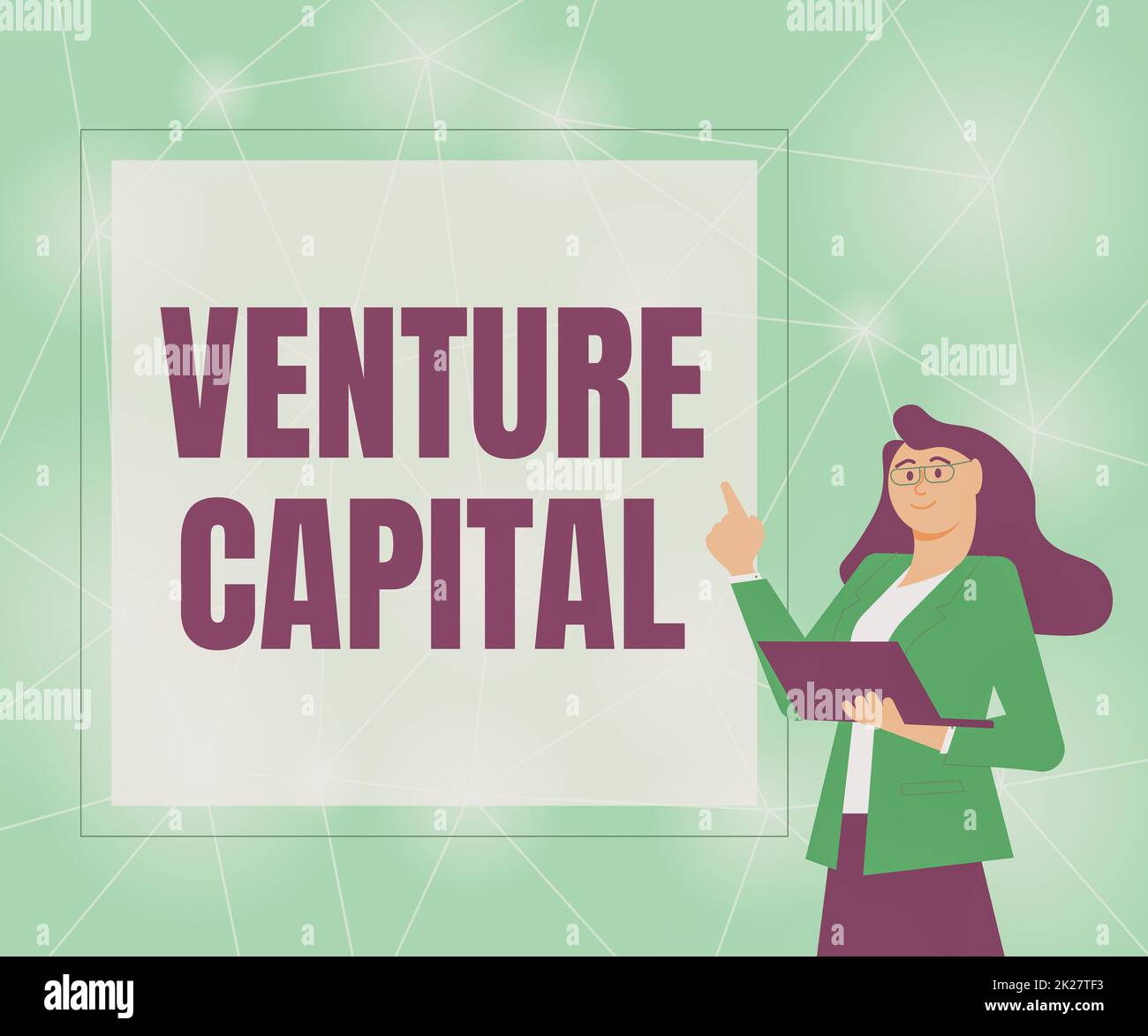 Text caption presenting Venture Capital. Business approach available ...