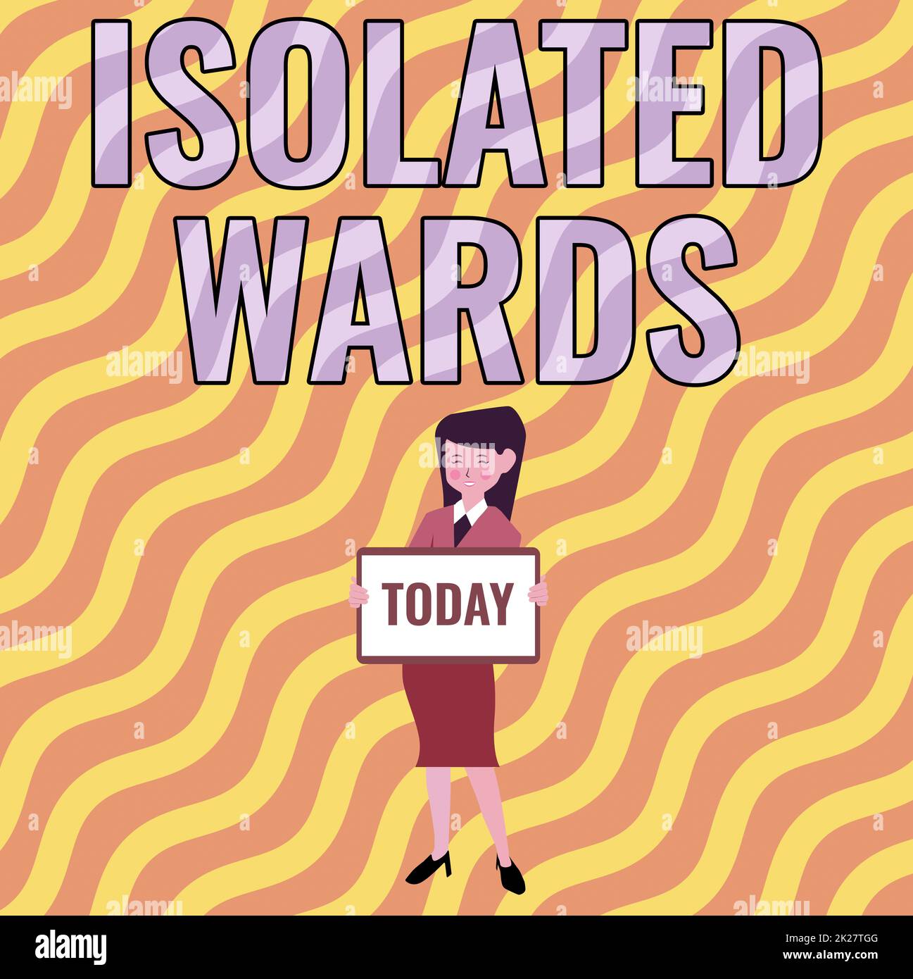 Conceptual display Isolated Wards. Business showcase far away from places or showing and having ...