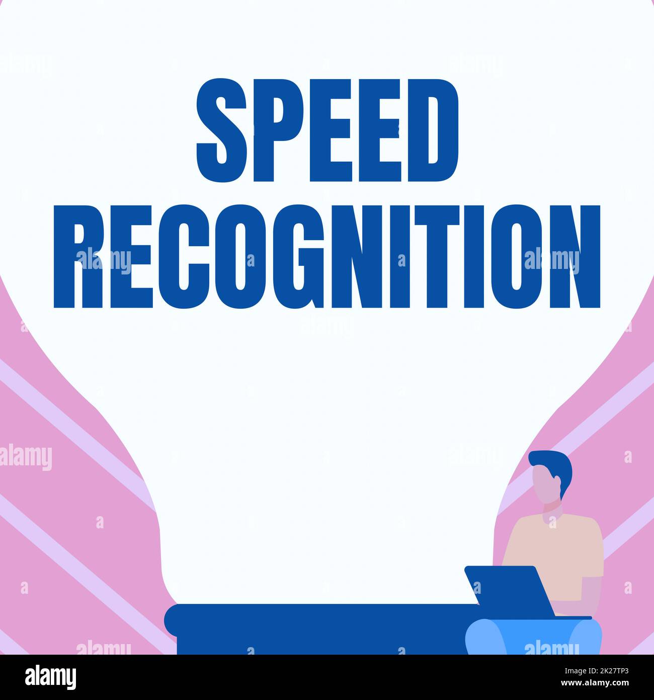 Text showing inspiration Speed Recognition. Business concept ... Text showing inspiration Speed Recognition. Business concept ...