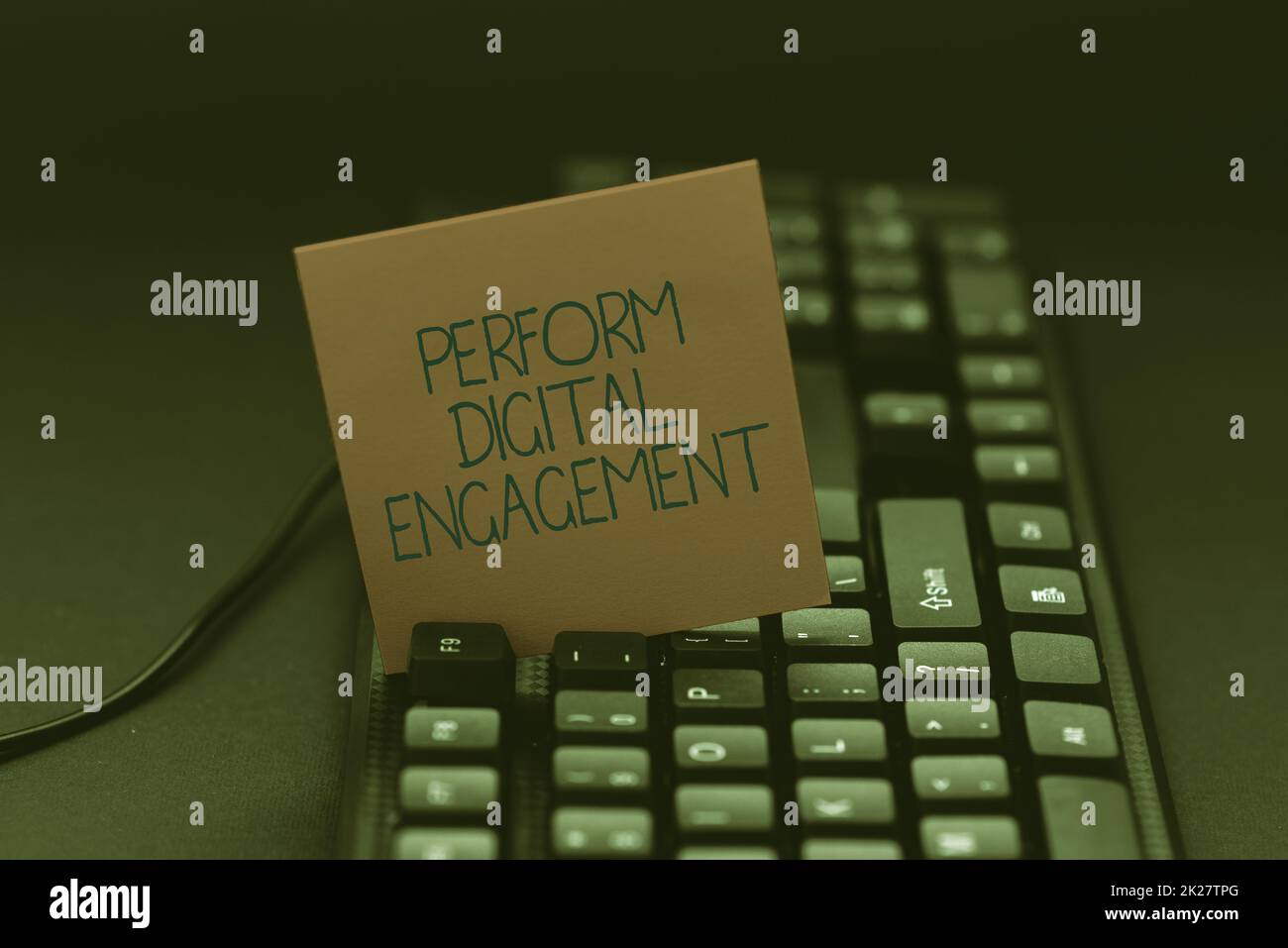 Conceptual display Perform Digital Engagement. Conceptual photo engage ...