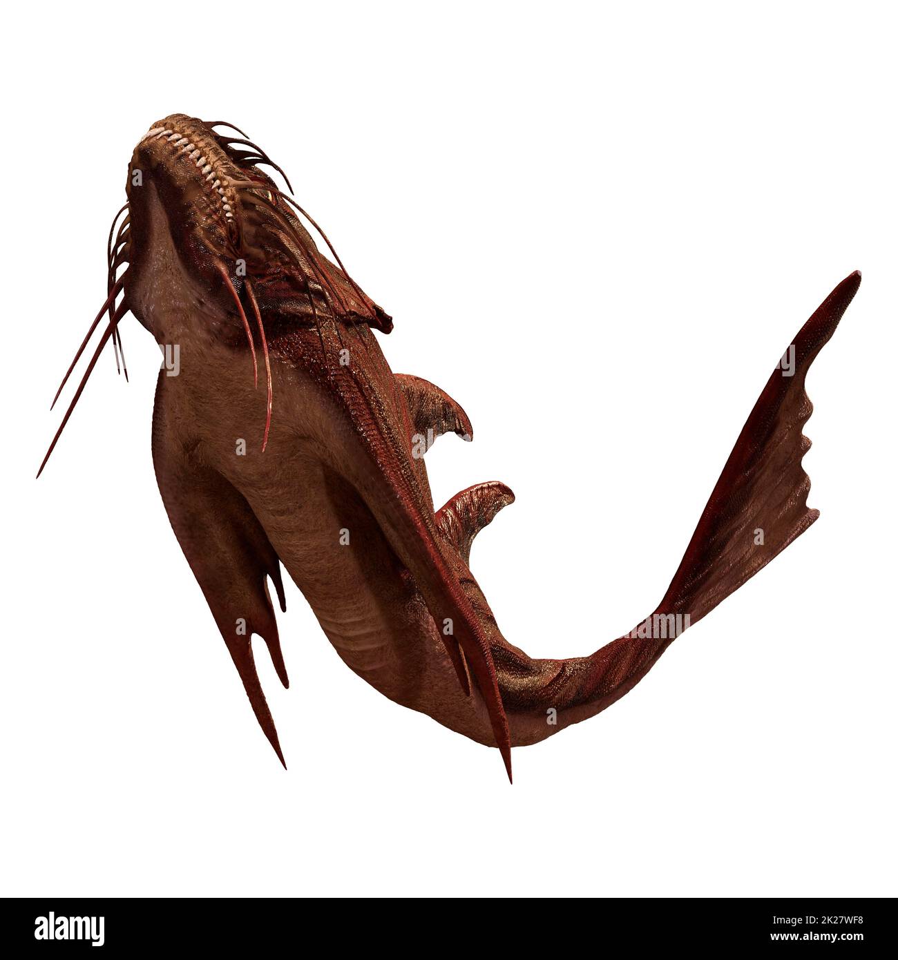 3D Rendering Fantasy Vicious Fish on White Stock Photo - Alamy