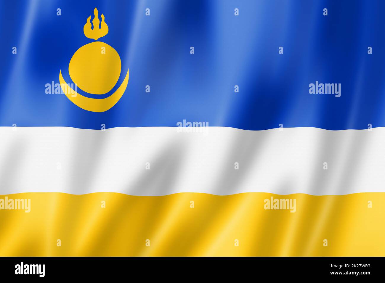 Buryatia state - Republic - flag, Russia Stock Photo - Alamy