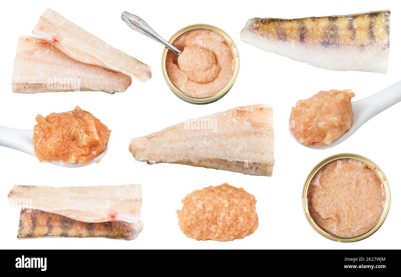set of various zander fishes isolated on white Stock Photo - Alamy