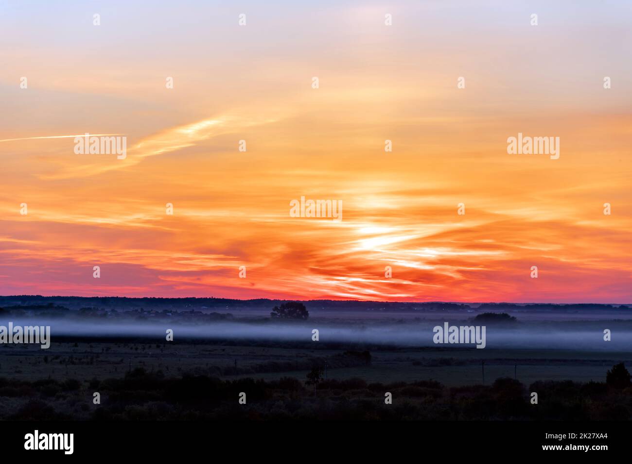 Cirrus clouds at sunset hi-res stock photography and images - Alamy