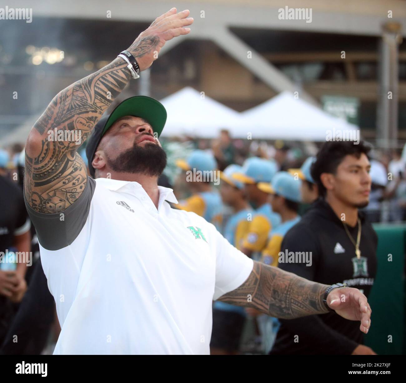 September 3, 2022 - One of the Hawaii Rainbow Warrior coaches, Chris ...