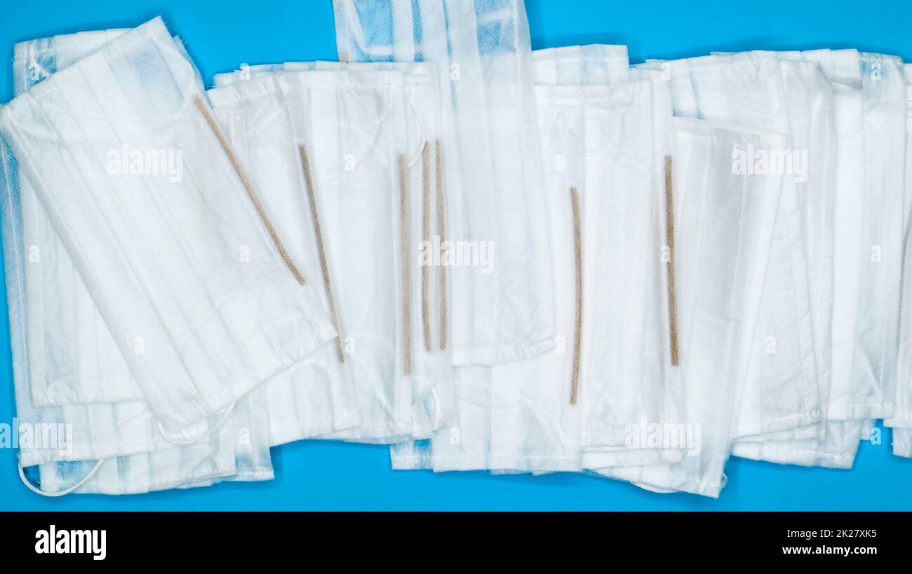 Coronavirus protection. Antiviral protective medical face masks with ...