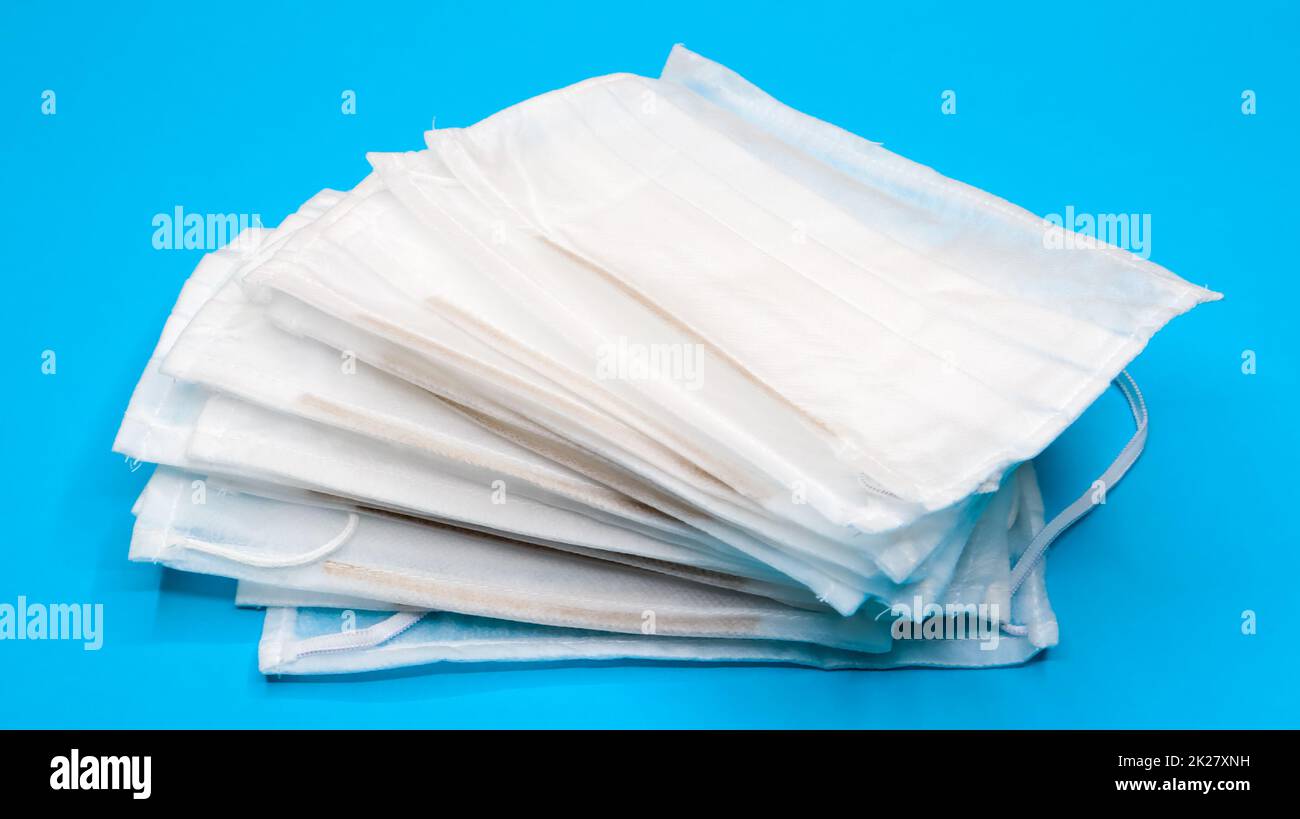 Coronavirus protection. Antiviral protective medical face masks with ...