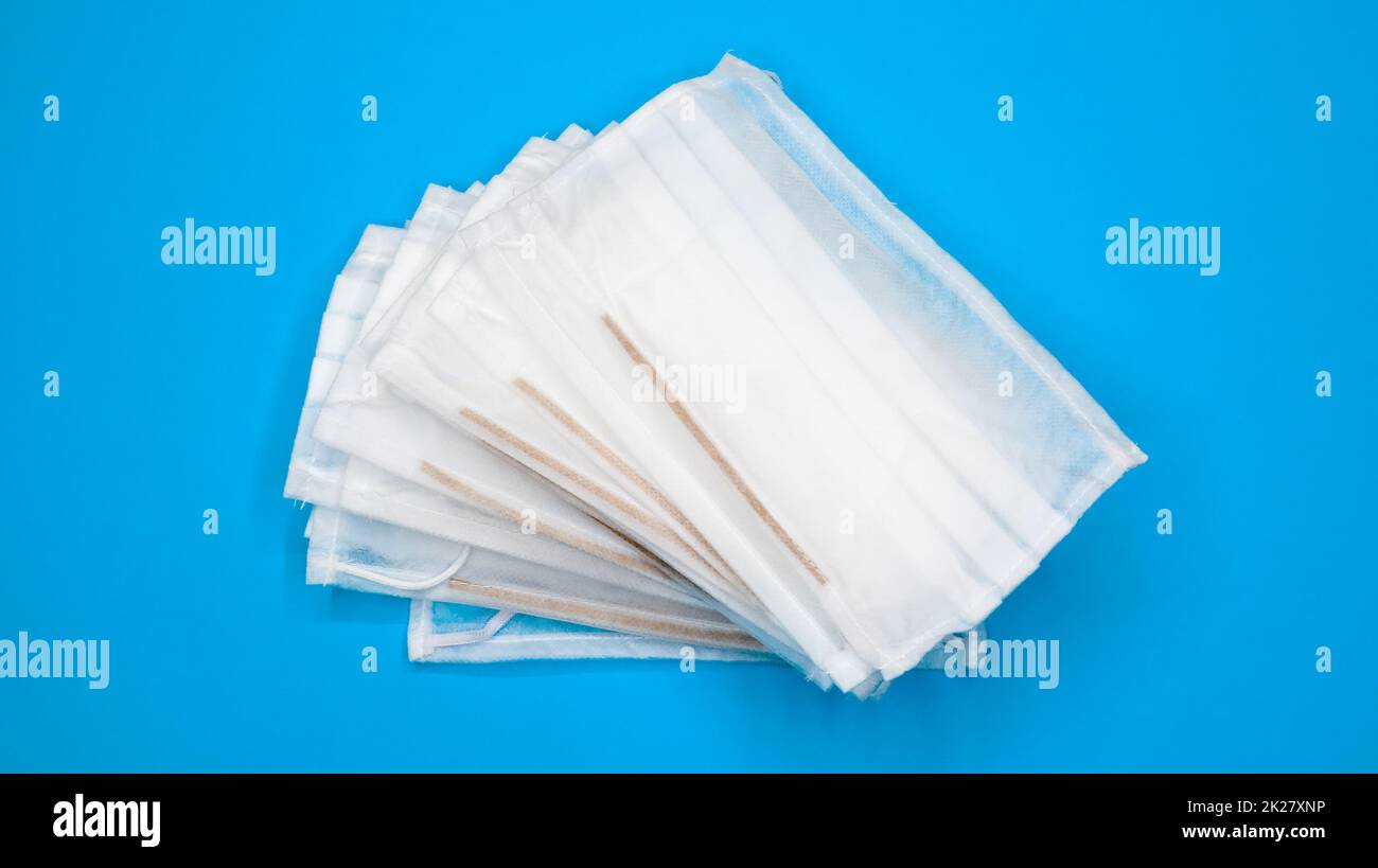 Coronavirus protection. Antiviral protective medical face masks with ...