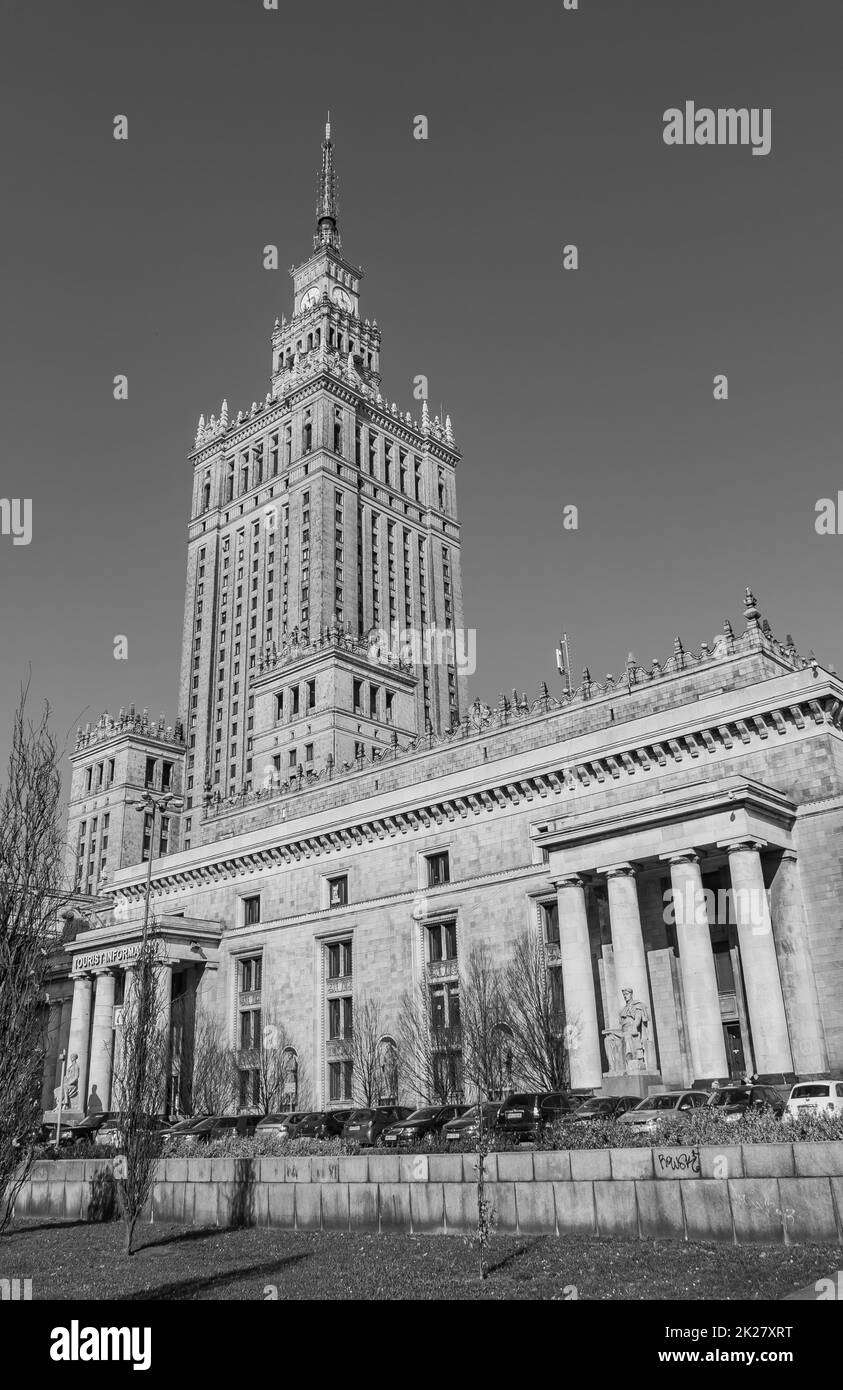 Warsaw poland palace science Black and White Stock Photos & Images - Alamy