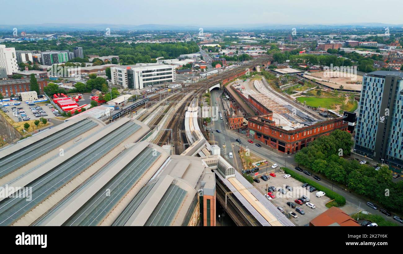 Manchester Piccadilly train station from above - MANCHESTER, UK ...