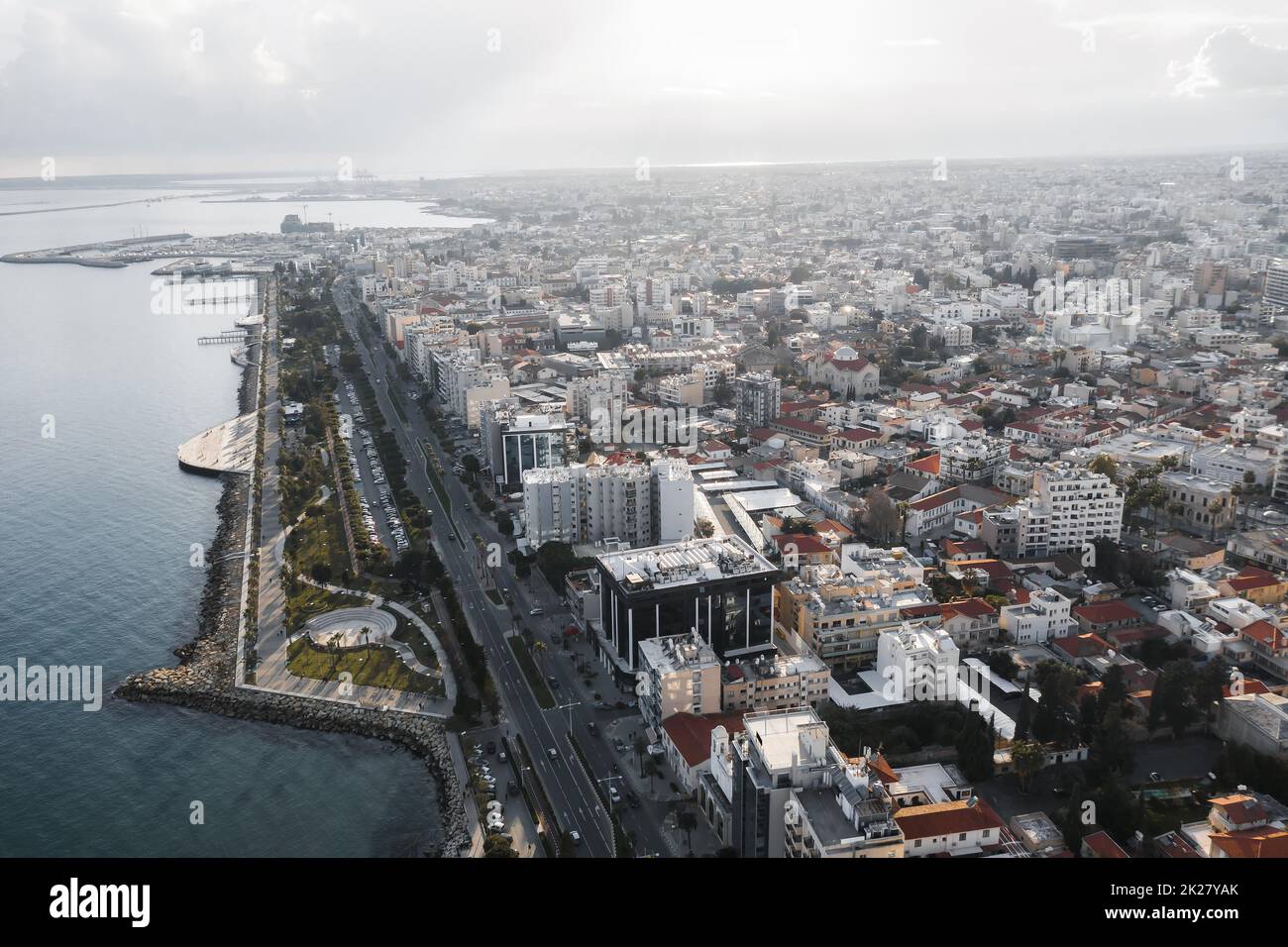 Aerial view of Limassol city, Cyprus Stock Photo - Alamy