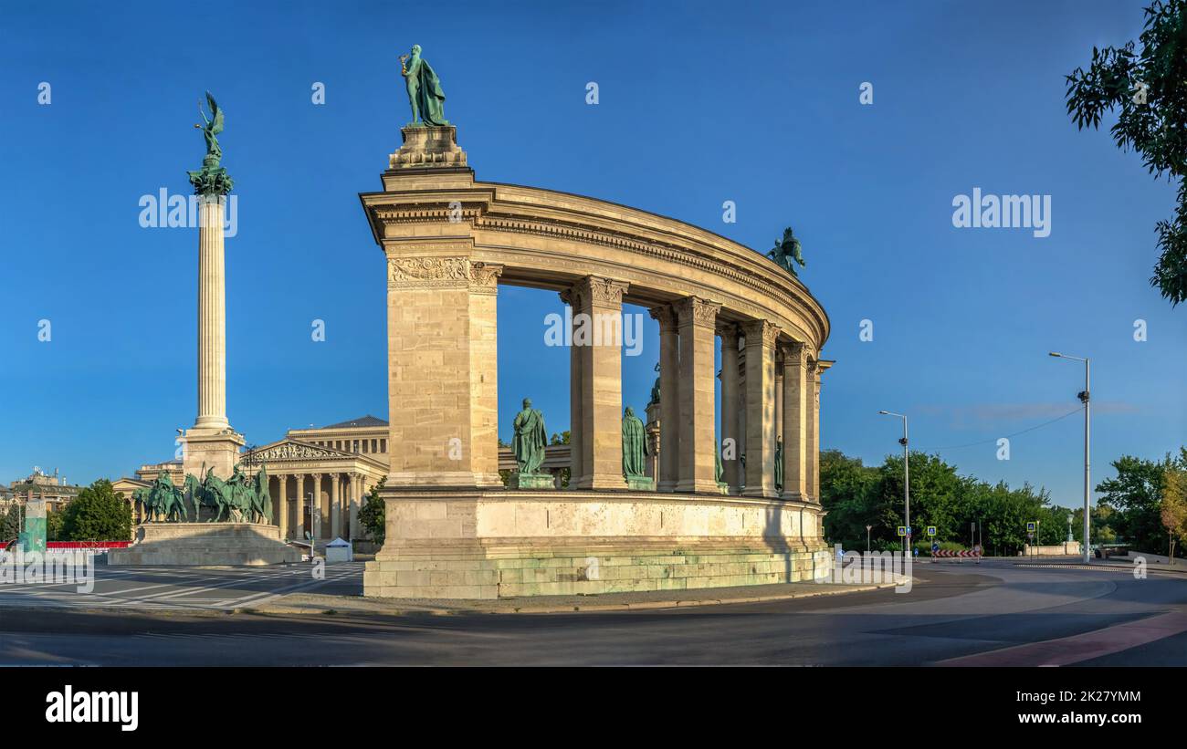 Monument to the Millennium of Hungary in Budapest Stock Photo - Alamy