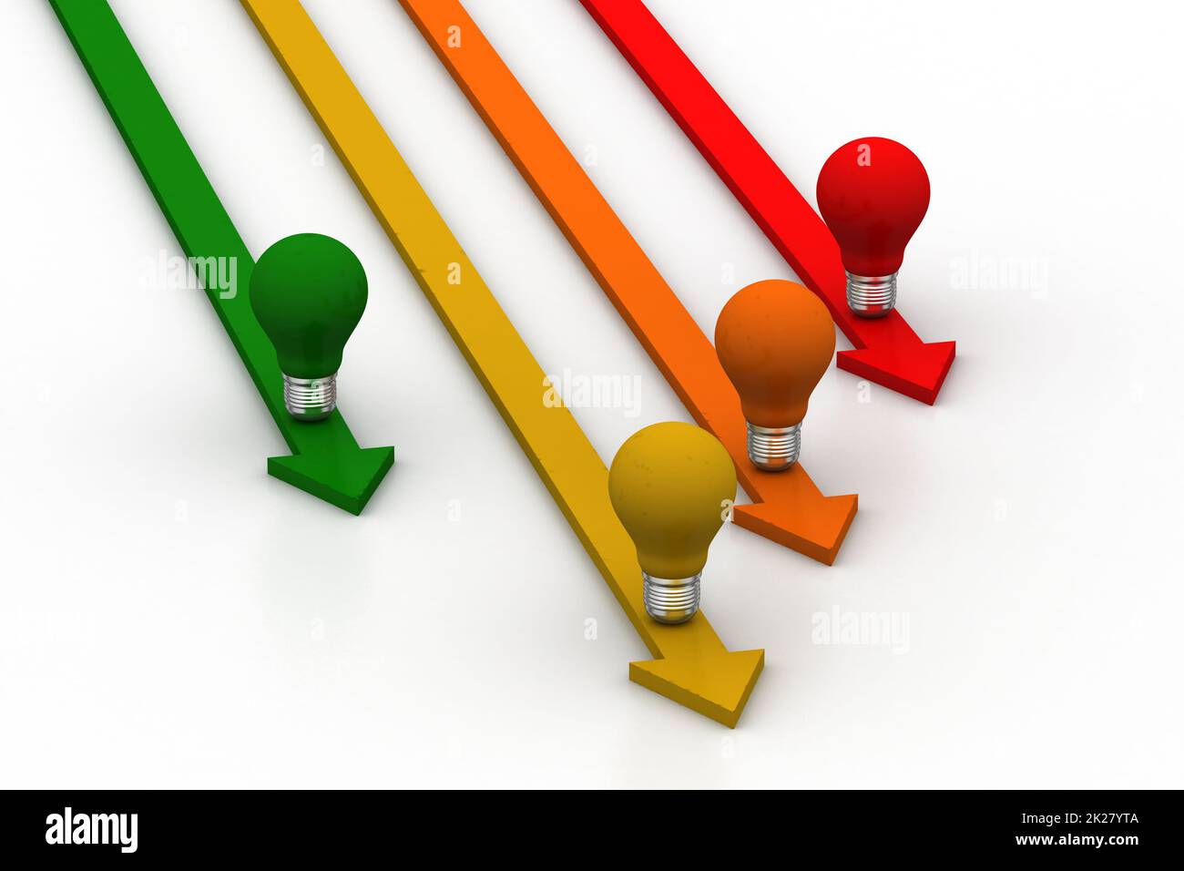 Idea light bulb arrows hi-res stock photography and images - Alamy