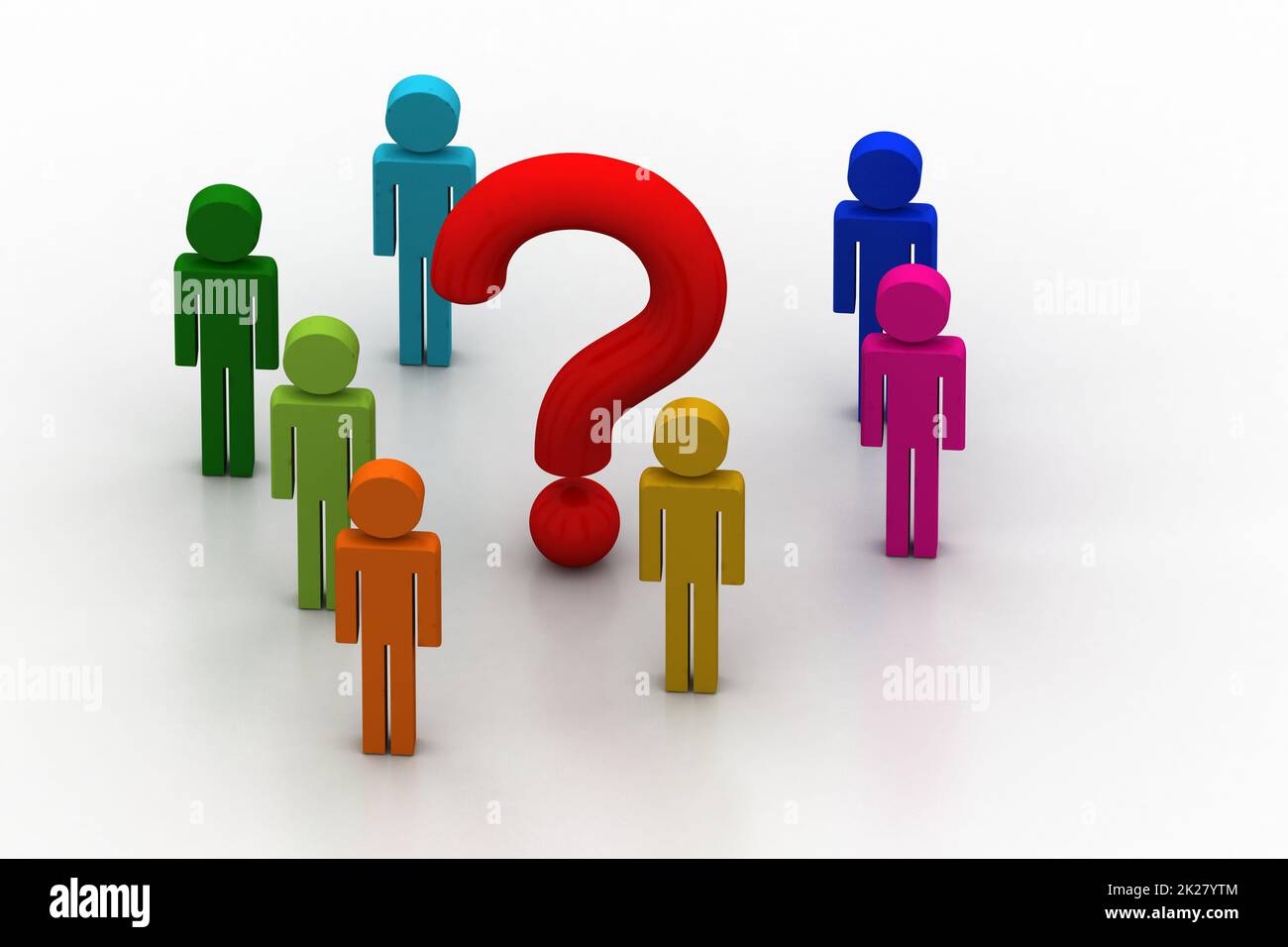 Group people question mark 3d hi-res stock photography and images - Alamy