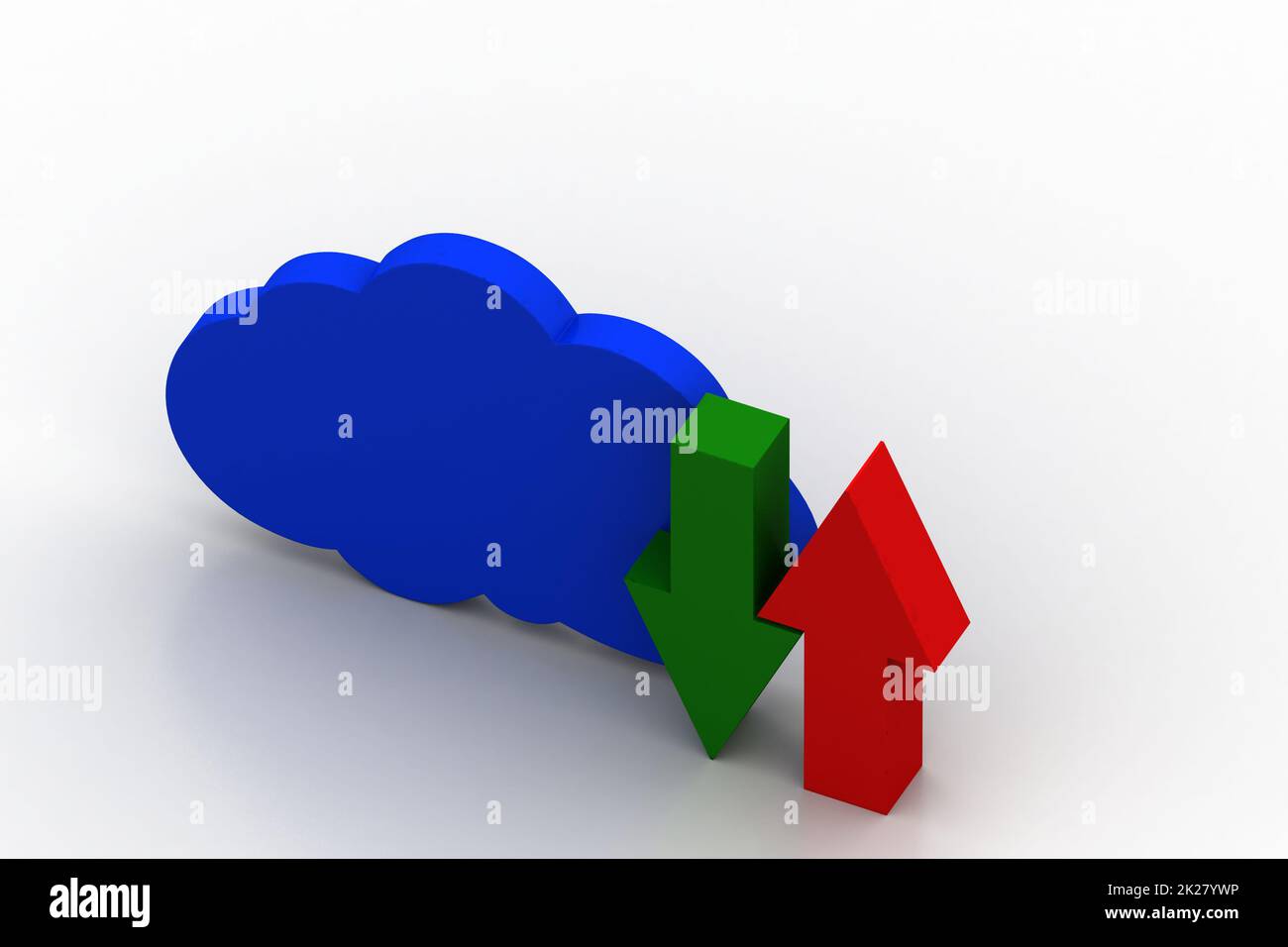 Upload and download sign with cloud Stock Photo - Alamy