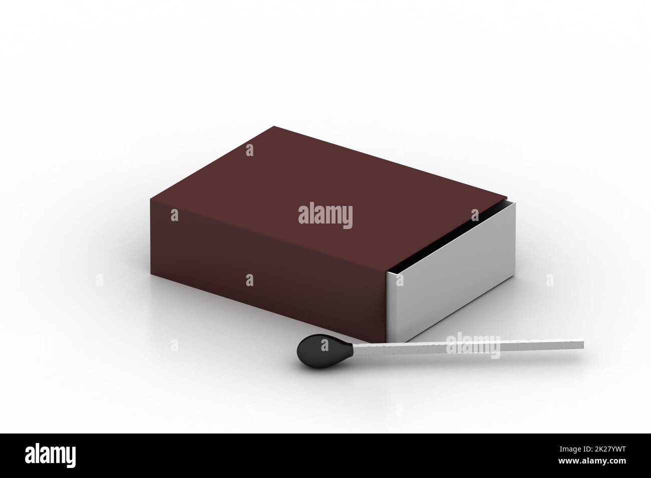 3d match box with stick Stock Photo - Alamy