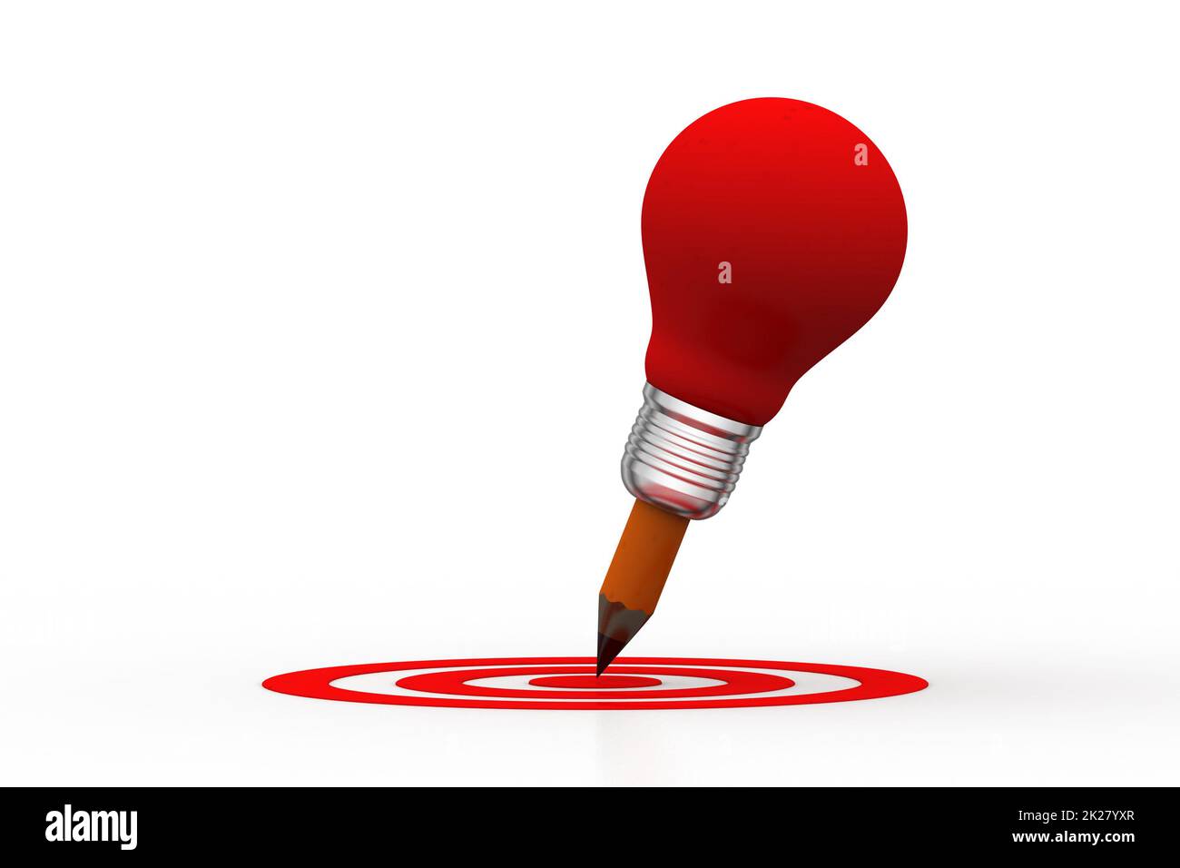 light bulb creative concept hit on target icon Stock Photo - Alamy