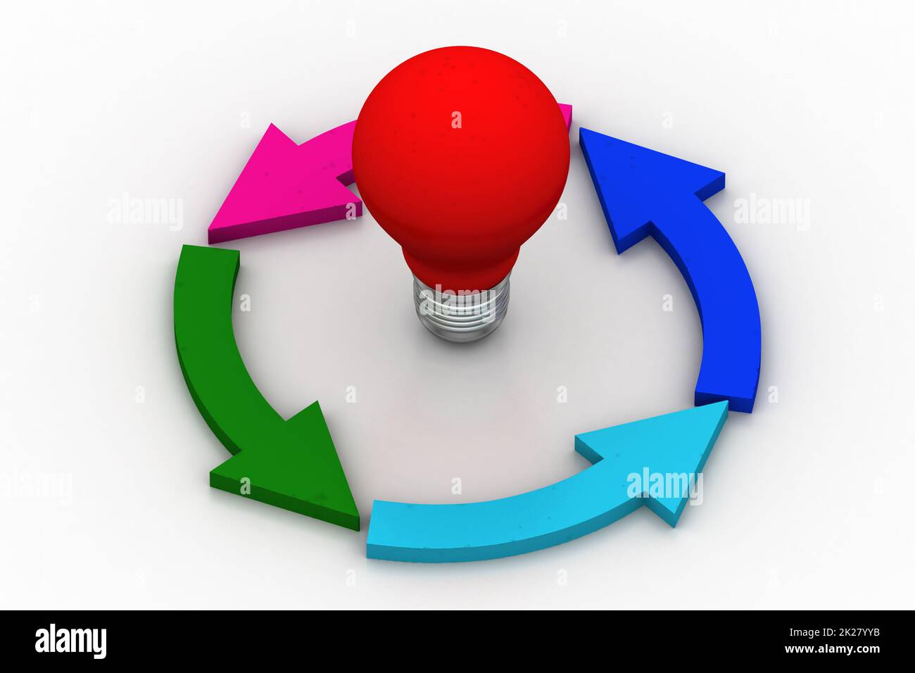 Light bulb idea arrow hi-res stock photography and images - Alamy