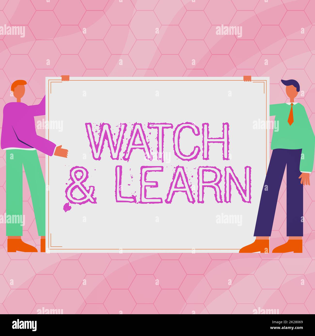 Text sign showing Watch And Learn. Business showcase Watch And Learn ...