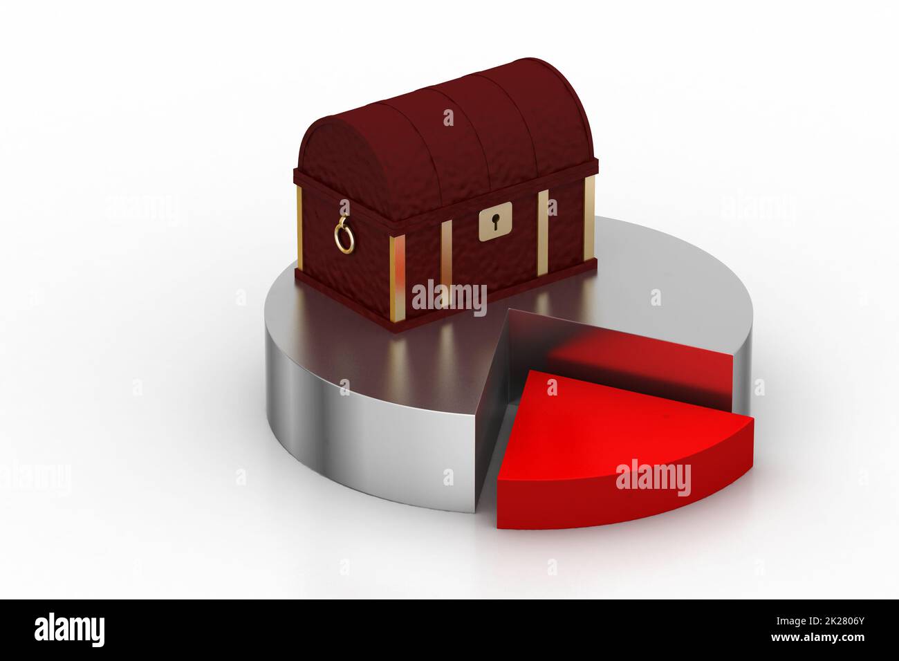 Money savings concept with pie chart Stock Photo - Alamy