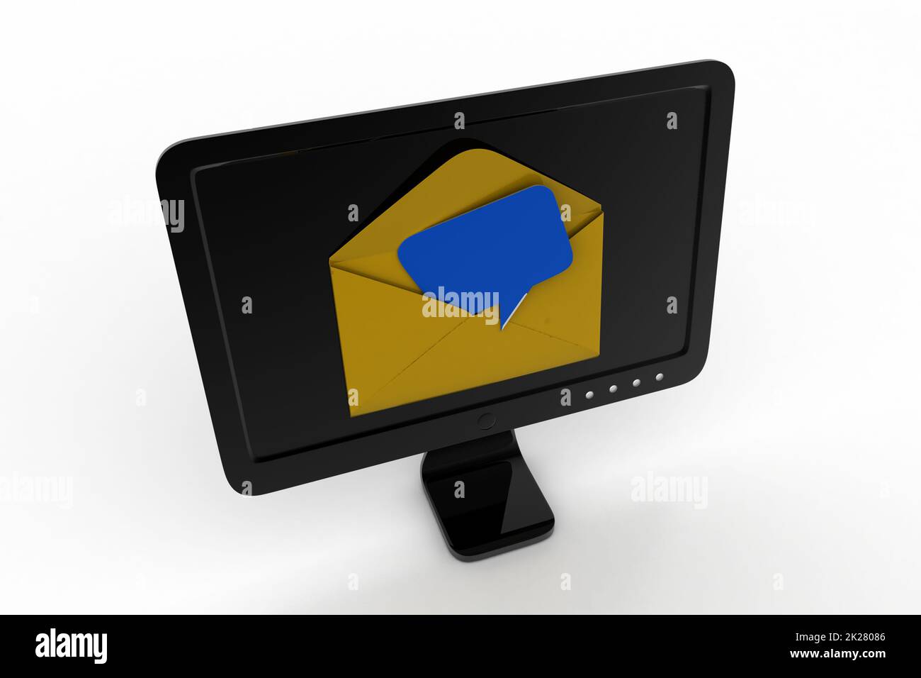 Opening e mail letter on computer monitor Stock Photo - Alamy