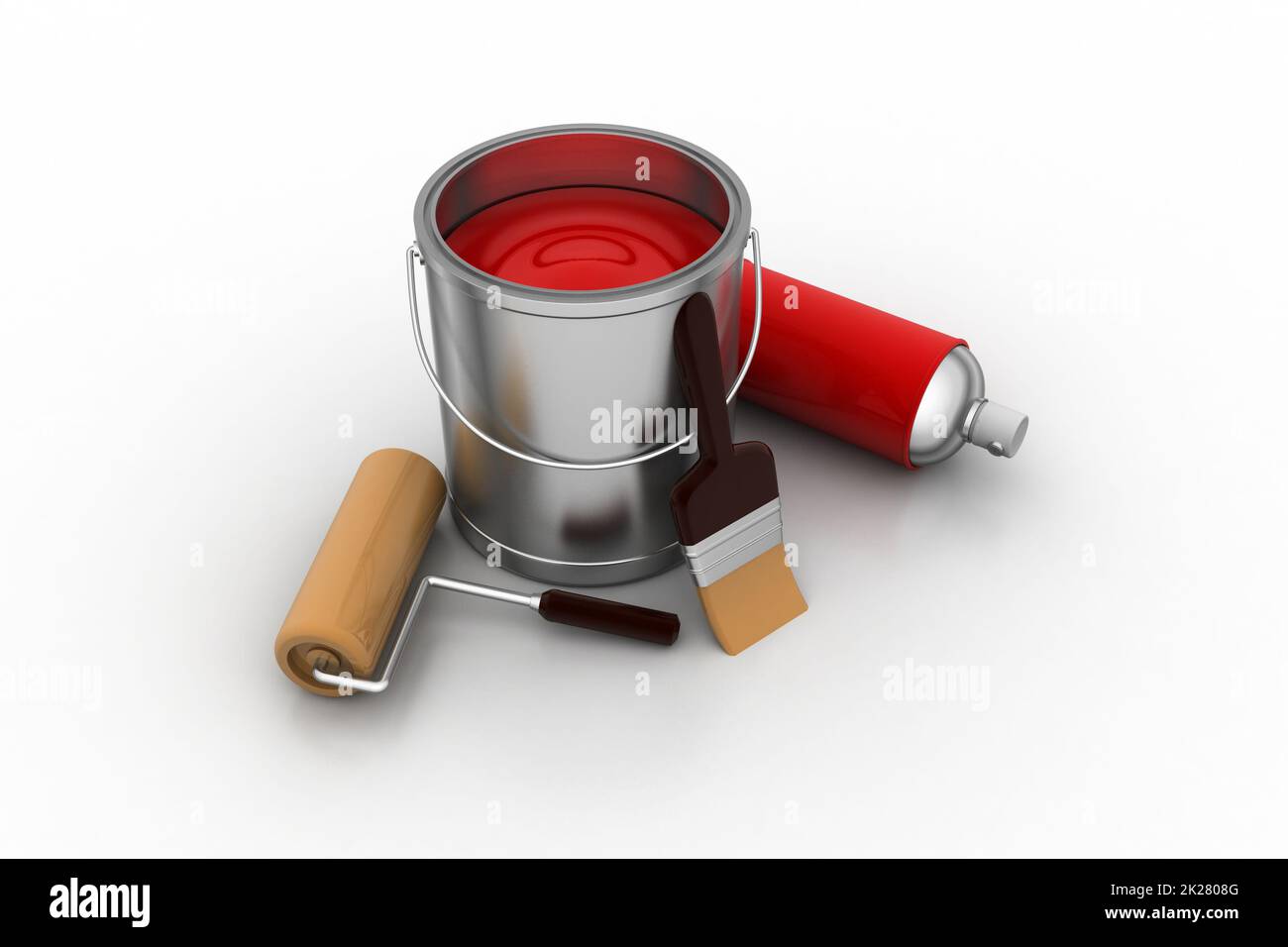Red circle acrylic paint hi-res stock photography and images - Alamy