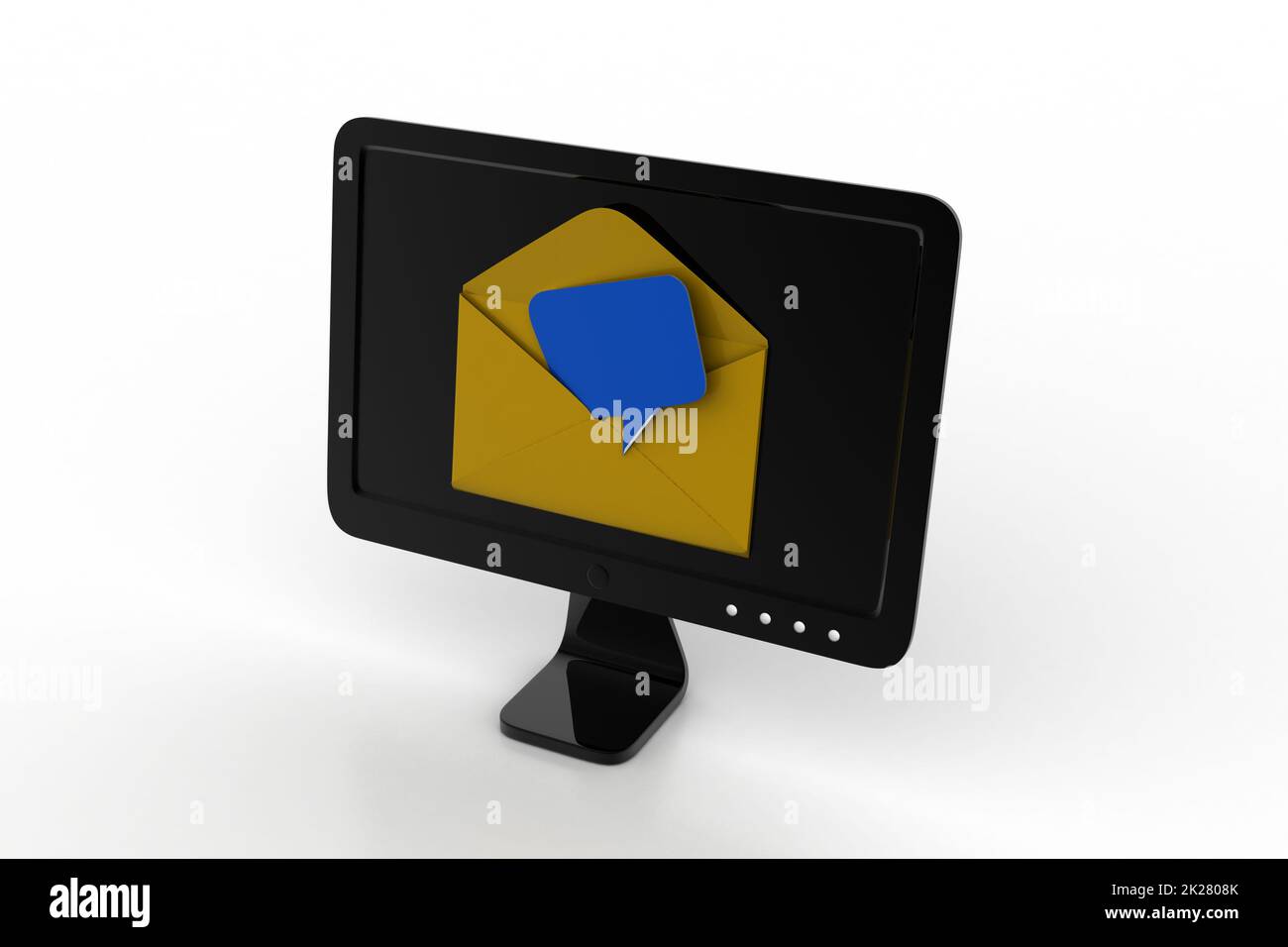 Opening e mail letter on computer monitor Stock Photo - Alamy