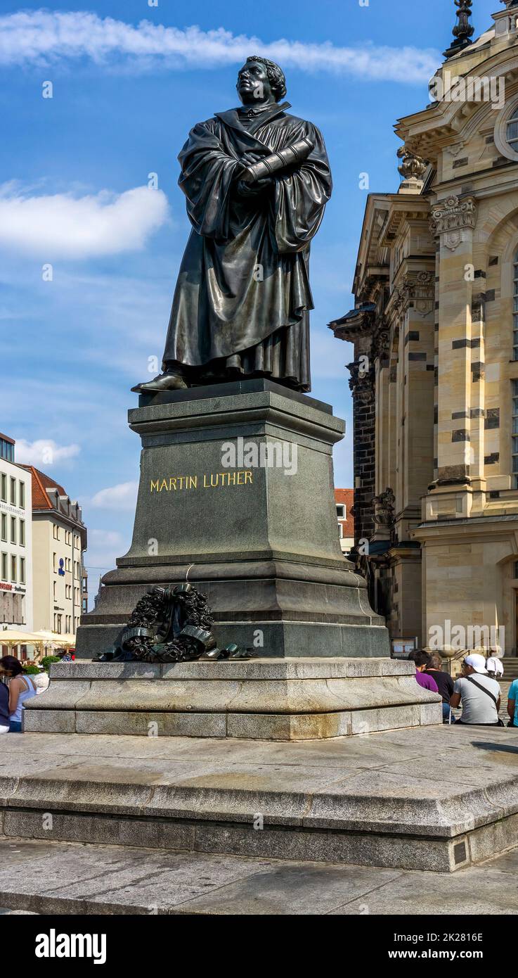 Statue of Martin Luther in Dresden Germany Stock Photo - Alamy