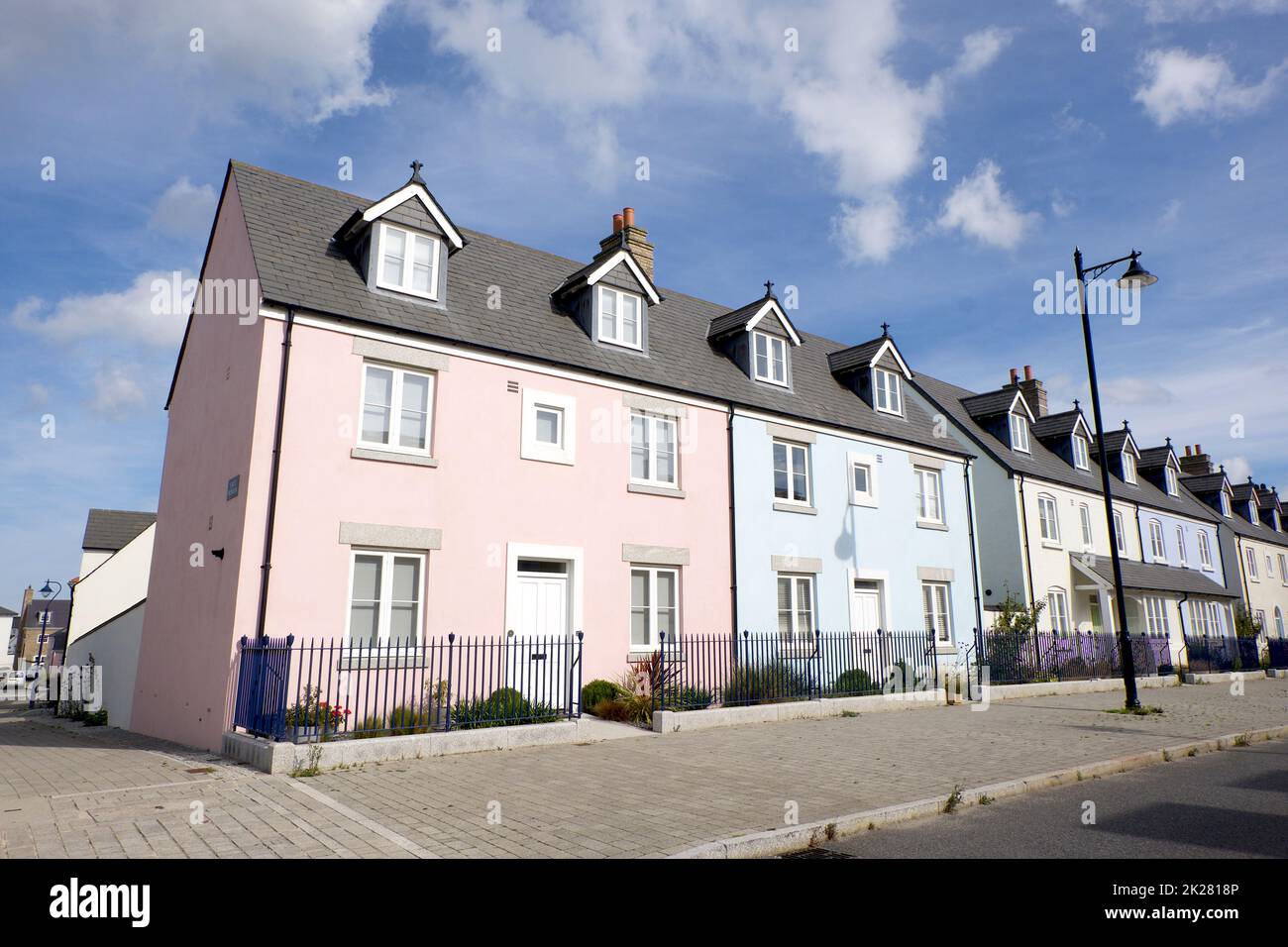 Newquay Cornwall UK 09 21 2022 Prince Charles’ Cornish town Nansledan ...