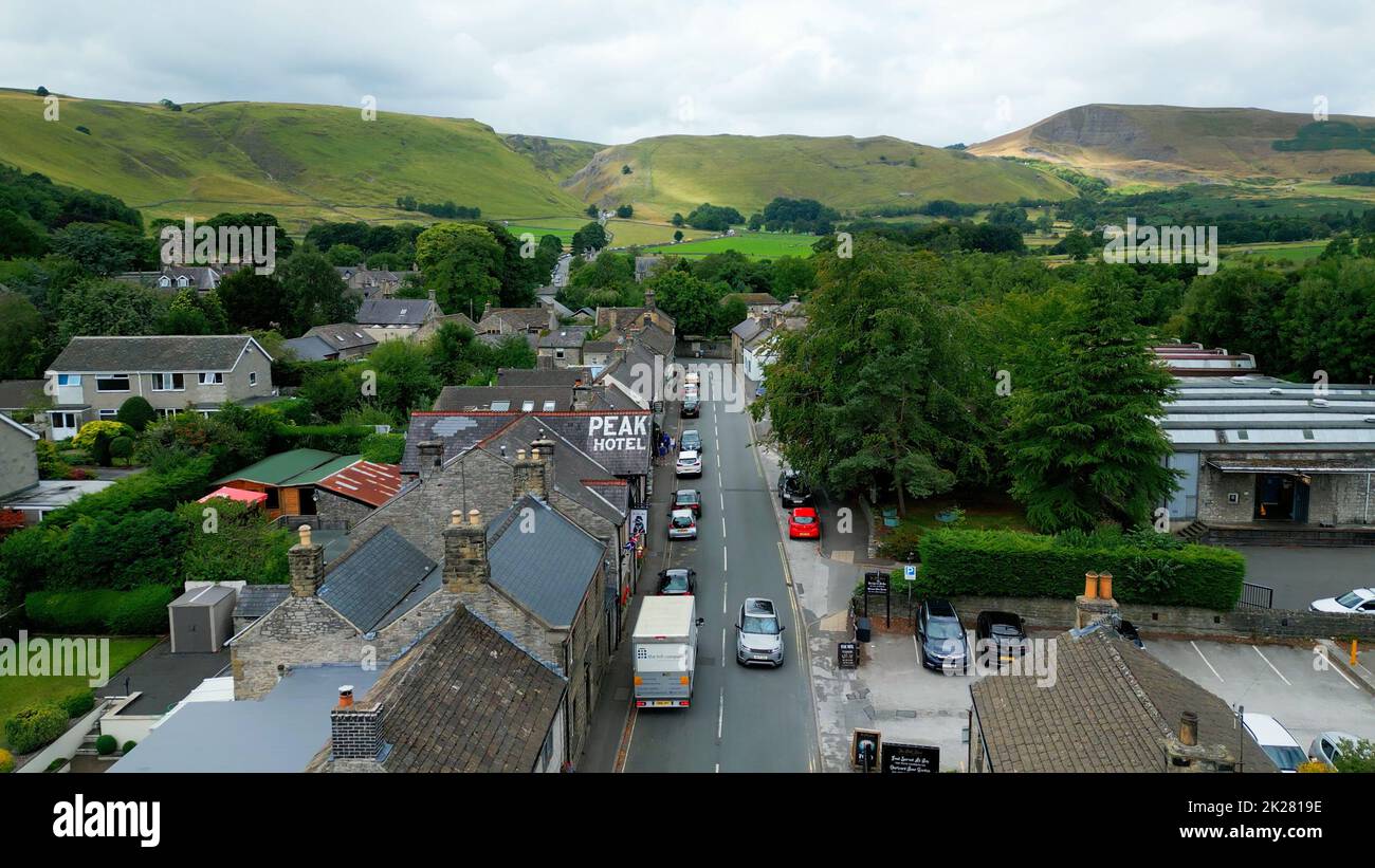 The village of Castleton in the Peak District National Park ...
