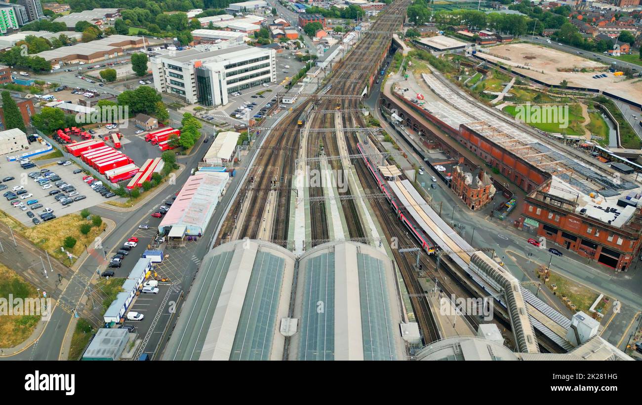 Manchester Piccadilly train station from above - MANCHESTER, UK ...