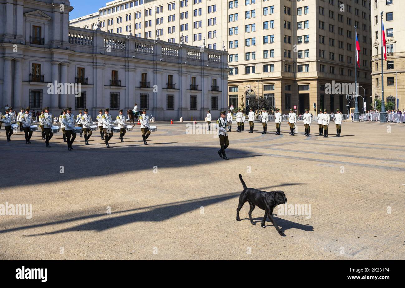Guard changing in Santiago de Chile Stock Photo - Alamy