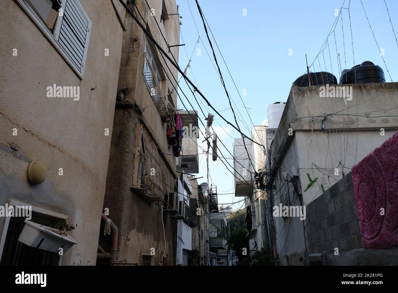 Streets of the Aida Refugee Camp in Bethlehem Palestine Stock Photo - Alamy