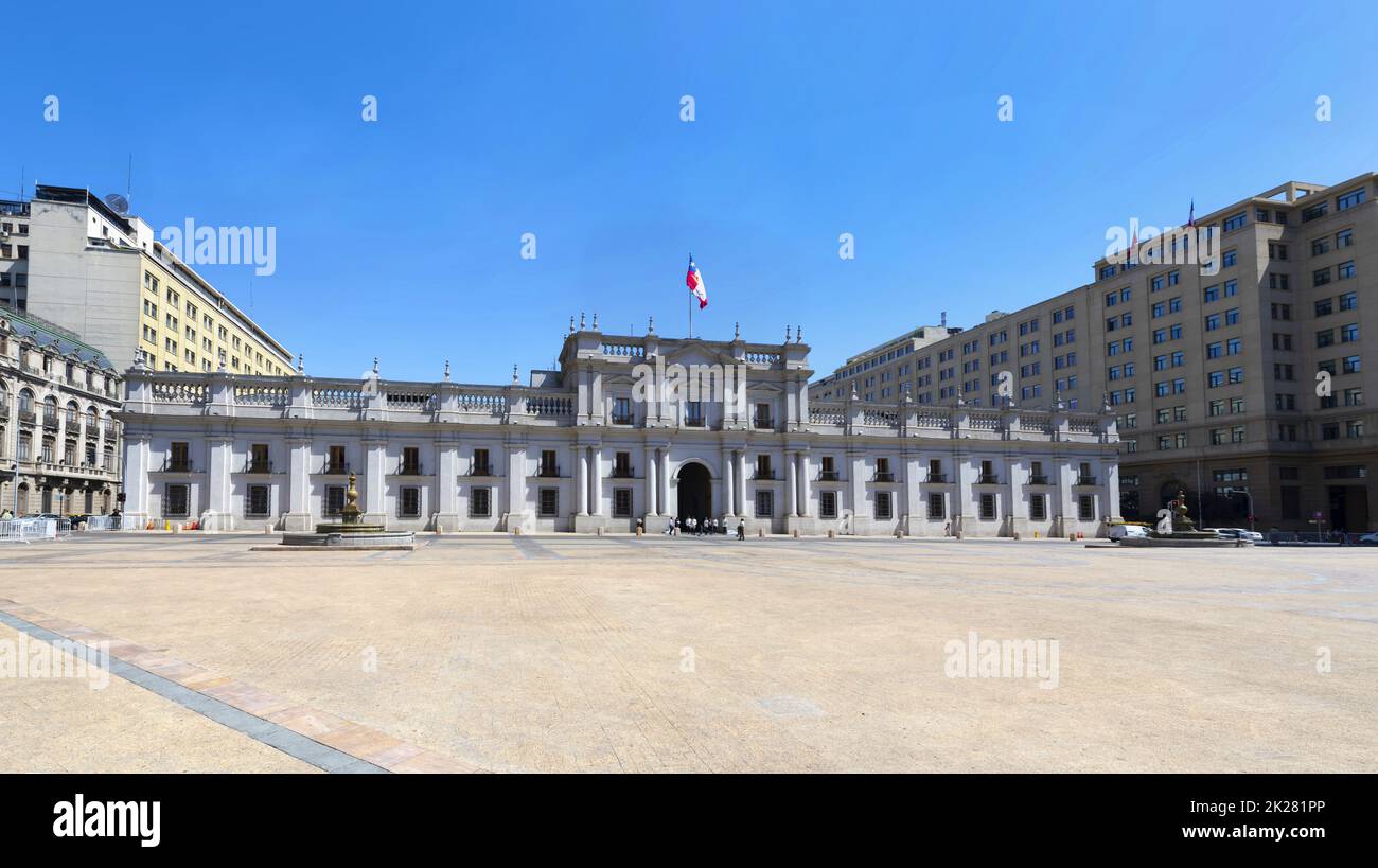 Presidential palace in Santiago de Chile Stock Photo - Alamy
