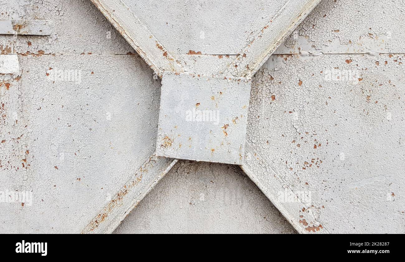 old rusty iron gate on a natural background. Metal background with copy ...