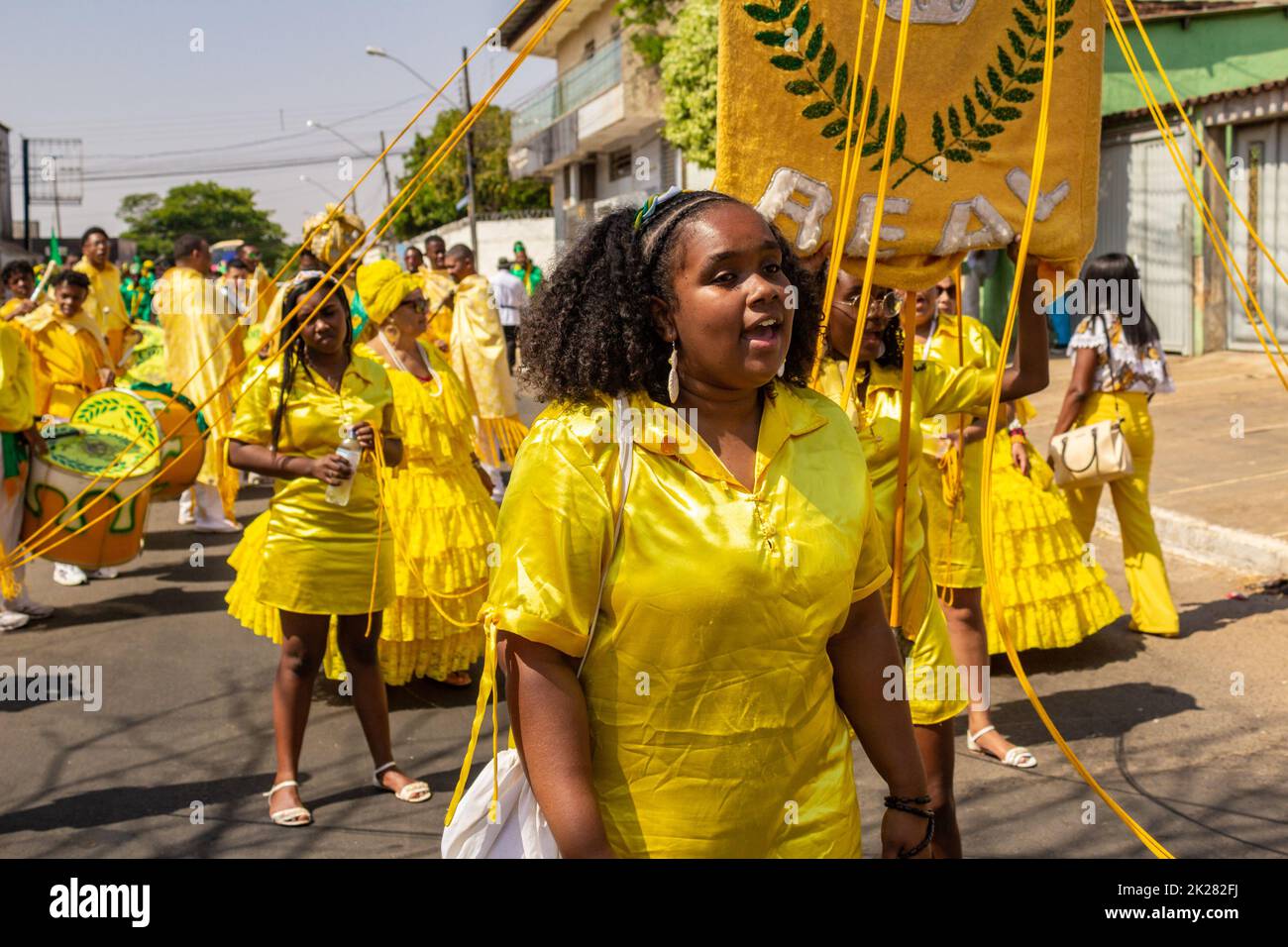 Goiânia, Goias, Brazil – September 11, 2022: Group of revelers in ...