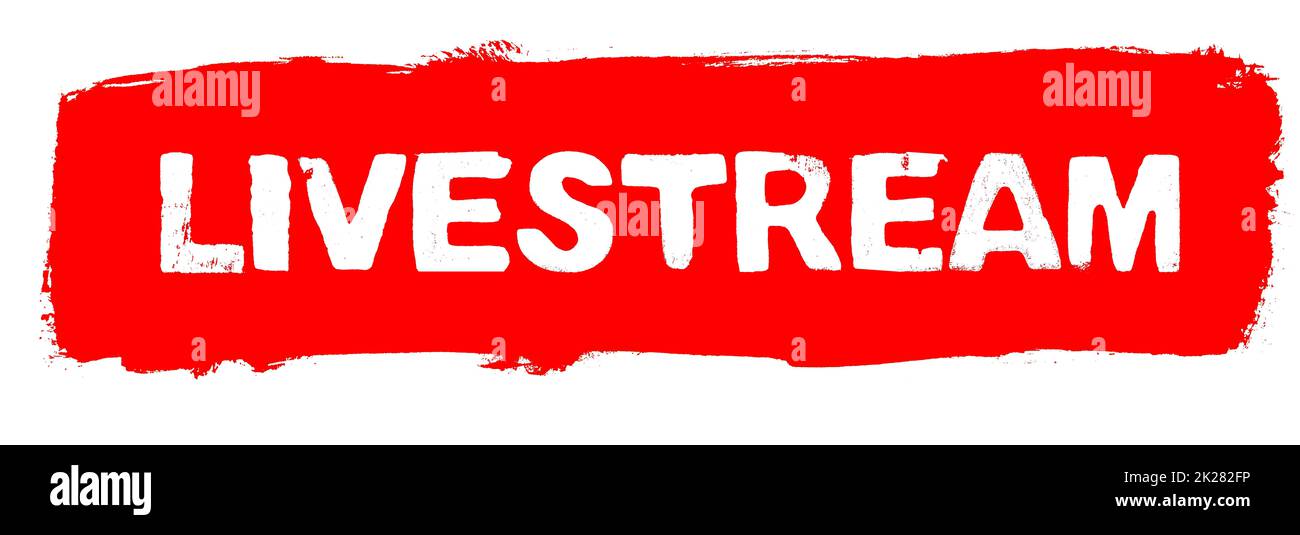 Red grunge banner - Livestream Stock Photo - Alamy