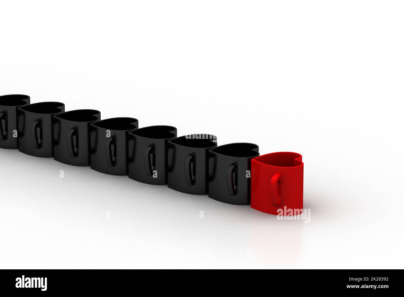 Heart shaped cups Stock Photo - Alamy