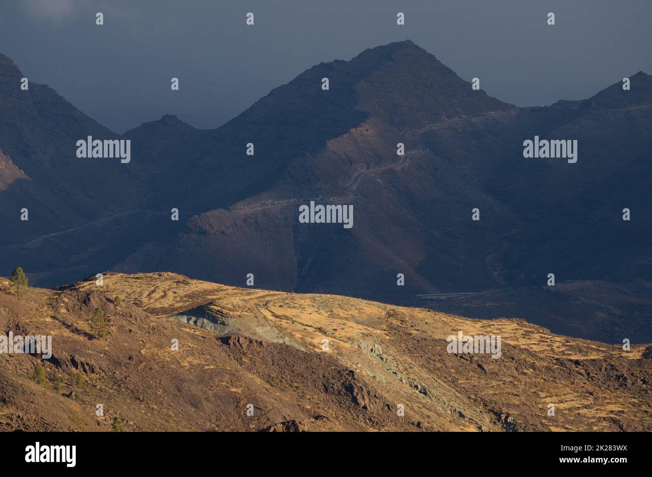 Rough landscape in the Aldea de San Nicolas Stock Photo - Alamy