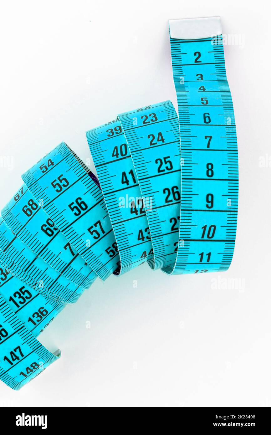 Blue tailor meter Stock Photo - Alamy