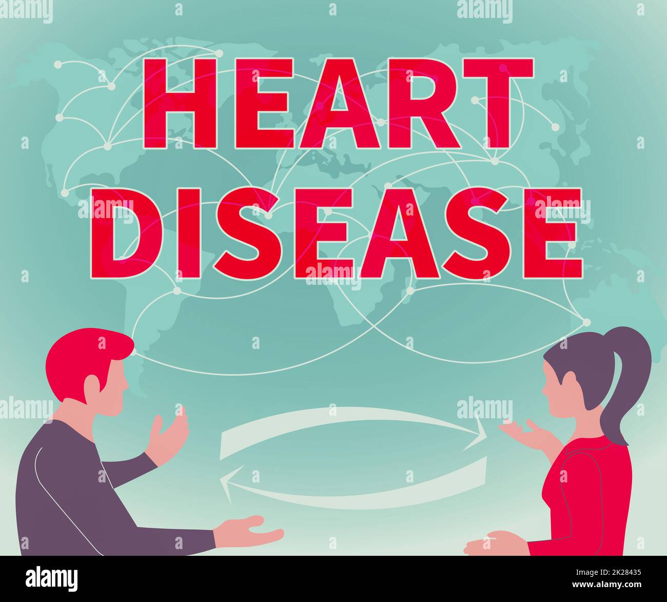 Sign displaying Heart Disease. Business showcase Heart disorder ...